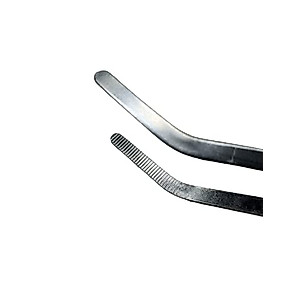 Josh's Frogs Stainless Steel Curved Reptile Feeding Tongs (12 inch)