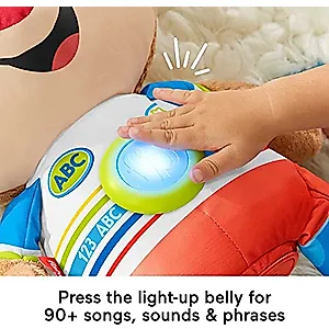 Fisher-Price Laugh & Learn So Big Puppy, Large Musical Plush Toy with Learning Content for Toddlers and Preschool Kids