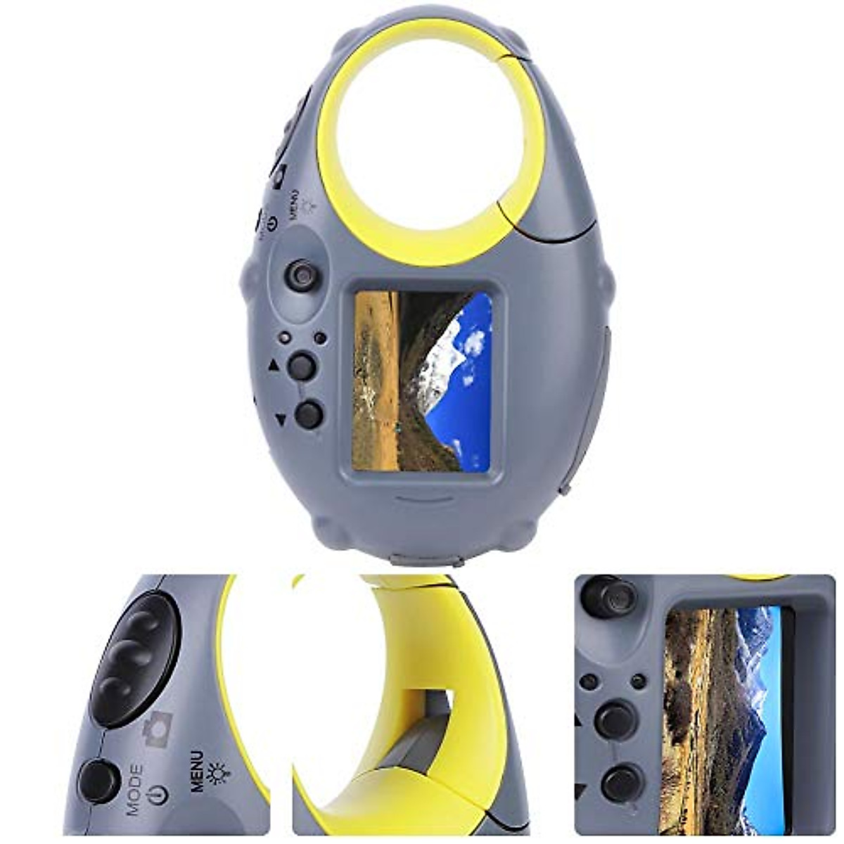 Vifemify Children Camera High Definition Dustproof Anti‑Fall Cartoon Mini Kid Camera Gray Toddler Camera Kids Camera Toy Camera