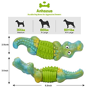 Anhozuo Dog Toys for Aggressive Chewers,Dog Toys for Large Dogs,Durable Dog Toys,Super Chewer Dog Toys,Dog Chew Toys,Tough Chew Toys for Large Medium Dogs Breed,Real Bacon Flavor