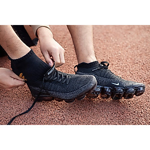 u&i socks Men's Performance Cushion Cotton Low Cut Ankle Athletic Socks with Tab, Black, 12-15 (6-Pack), (u&isocks-MEN-LT-B022)