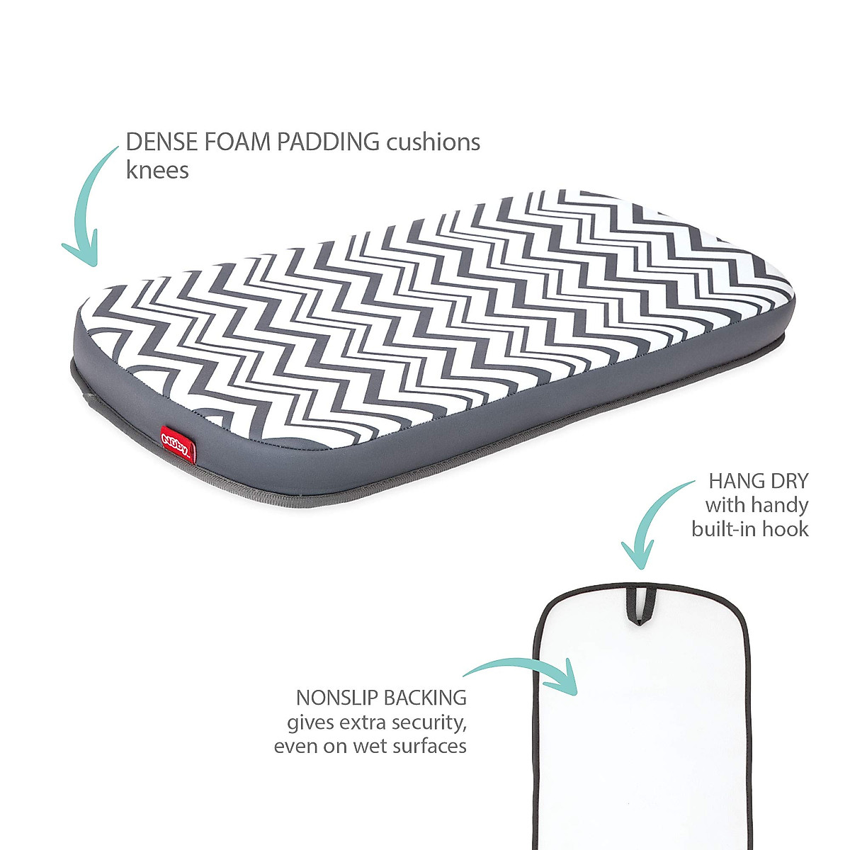 Nuby Padded Bath Knee Rest Mat for Parents, Water Resistant