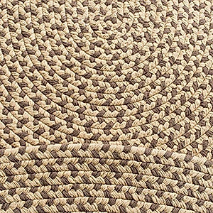 SAFAVIEH Braided Collection 4' x 6' Oval Beige/Brown BRD173A Handmade Country Cottage Reversible Cotton Area Rug