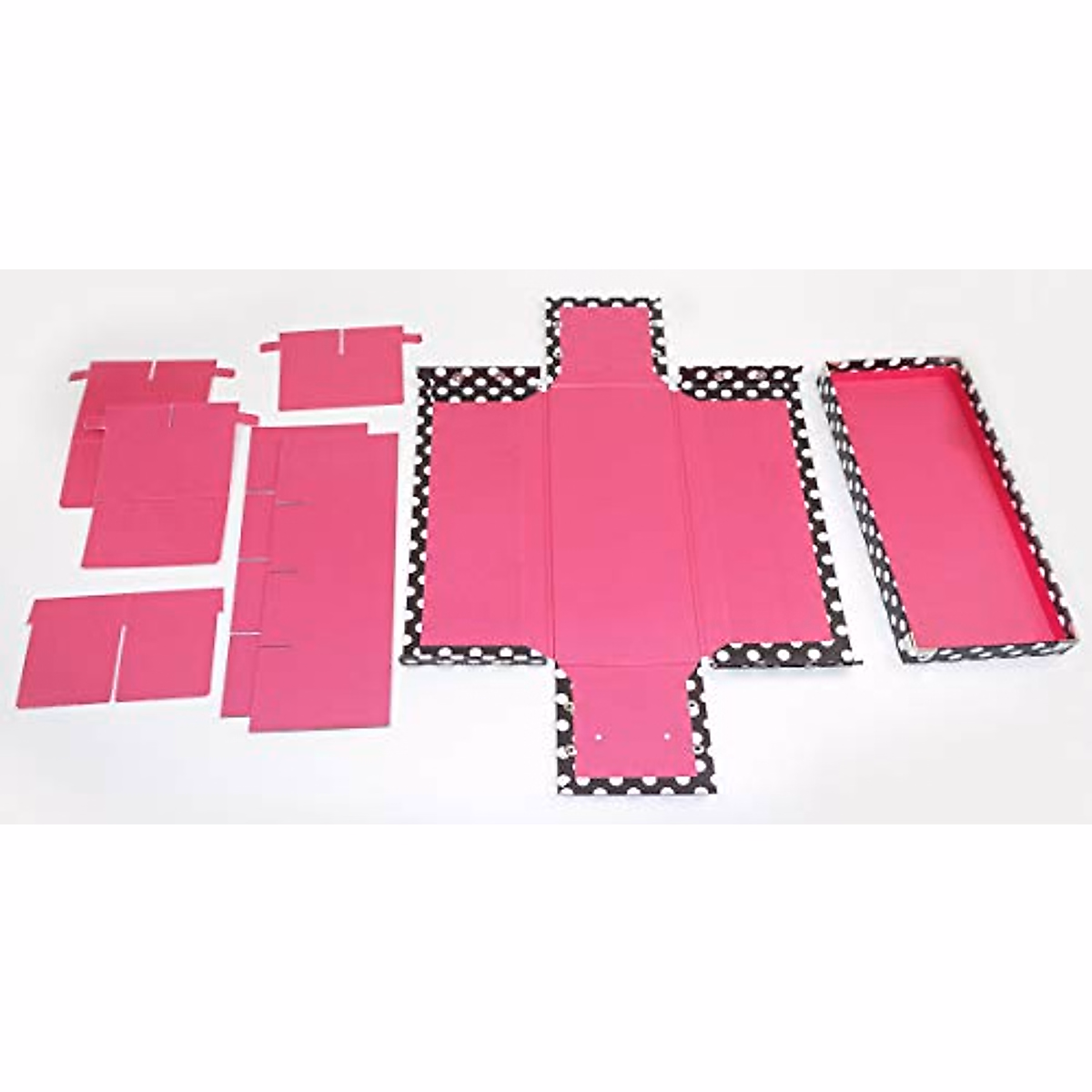 Snap-N-Store Divided Craft Storage Box, Medium, Black & White Polka Dot, 2-Pack (SNS01822)