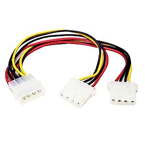 StarTech.com LP4 to 2X LP4 Power Y Splitter Cable M/F - LP4 Splitter - Molex Y Splitter - Molex Splitter (PYO2L)