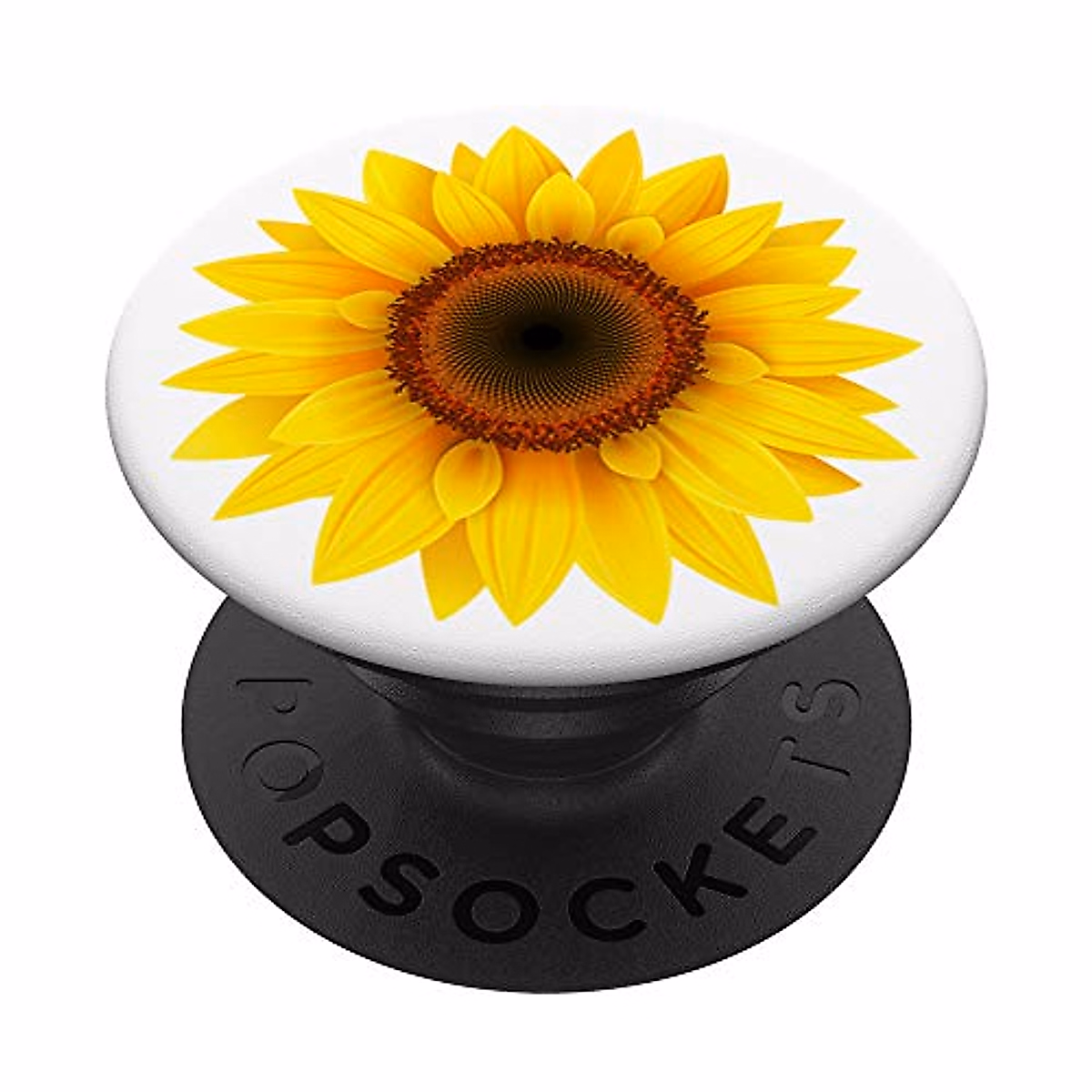 Sunflower Decor Girasol yellow Sun Flower White Background PopSockets Swappable PopGrip
