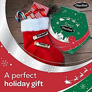 12 Days of ChapStick Holiday Advent Calendar Lip Balm Gift Set, Lip Care - Pack of 12
