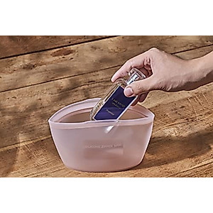 SiliPot Silicone Zipper Bag - Patented 3-Layered Zipper & 100% Platinum Silicone | Standing & Reusable Food Storage Container | Premium Kitchen Utensils (LIME 3P)