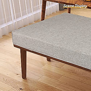 ROFIELTY Custom Bench Cushion Window Seat Cushions Indoor Bench Cushion Bay Window Cushion for Bench Cushions for Indoor Furniture Bench Pads (Light Brown,31x12x2Inch)