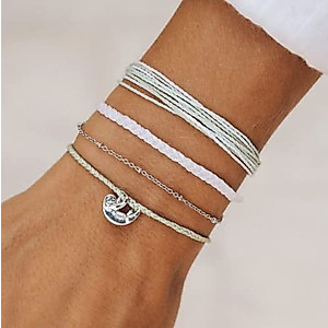Pura Vida Save the Sloths Bracelet Pack - Stackable Bracelets for Women & Teen Girls - Handmade Accessories, Adjustable Bands - Multicolor, Set of 3