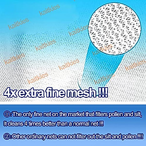 Fine Mesh Bag Replacement with Pull & Lock for Pool Leaf Vacuum, Leaf Eater, Leaf Catcher, Leaf Gulper, Leaf Bagger, Leaf Master, Universal Fit (2-Pcs)