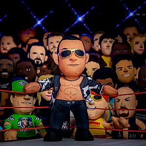 WWE Old School The Rock 10" Plush Figure - A Wrestling Legend for Play or Display