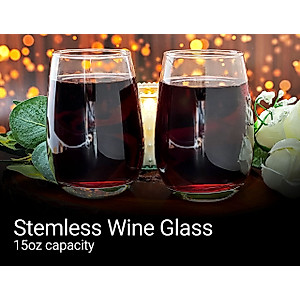 R and R Imports Virginia Tech Hokies 15 oz Stemless Wine Glass (2-Pack) (Single) Officially Licensed Collegiate Product