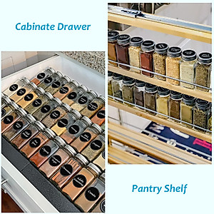 AuroTrends Spice Jars with Labels 6oz 16Pack, Glass Spice Jars with Shaker Lids Complete Set-6oz Seasoning Containers with 180 Waterproof Spice Labels |Chalk Marker |Straw Brush |Funnel