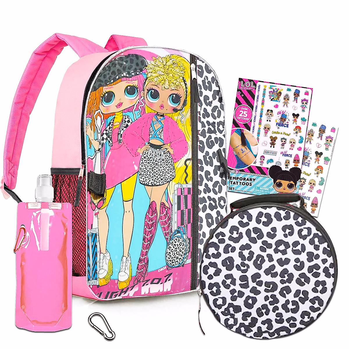 LOL Doll Backpack With Lunch Box Set - LOL Dolls Backpack And Lunch Box For Girls Bundle with Stickers, More | LOL Dolls School Backpack