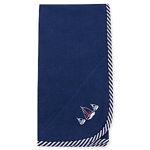 Little Me Blankets for Baby Boys' Sailboats Swaddling Receiving Blanket