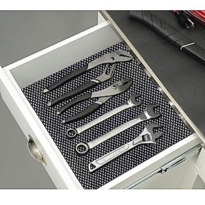 Drawer Liner Non Adhesive Kitchen Shelf Liner, Non Slip Mat Cabinet Grip Liner 12 inch x 240 inch (Grey)