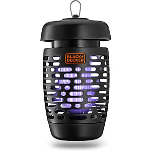 BLACK + DECKER Bug Zapper- Mosquito Repellent and Mosquito Zapper- Fly Traps for Indoors & Outdoors- Gnat & Moth Traps- Bug Catcher & Killer 600 Sqft Coverage Fly Trap for Insects
