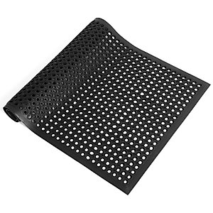 uyoyous Commercial Drainage Floor Mat with Holes 59 x 35.4 Inch Restaurant Bar Floor Mat Rubber Drainage Mat Heavy Duty Kitchen Anti-Fatigue Drainage Rubber Matting