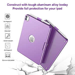 GGH Keyboard Case for iPad Pro 11 inch (4th/3rd/2nd/1st Gen),iPad Air 5th/4th Generation Case with Keyboard 10.9 inch,10 Color Backlight Bluetooth Keyboard with Pencil Holder,360° Rotatable Screen