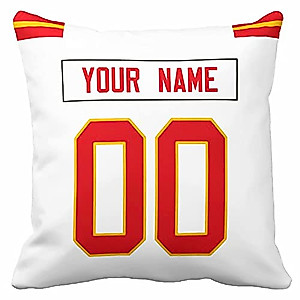 ANTKING Kansas Throw Pillow Custom Any Name and Number for Men Youth Boy Gift 16" x 16", 18" x 18"