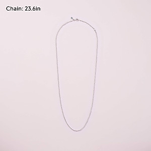 Pandora Cable Chain Necklace- Classic Chain Necklace with Lobster Clasp - Great Gift for Women - Sterling Silver Adjustable Necklace - 23.6"