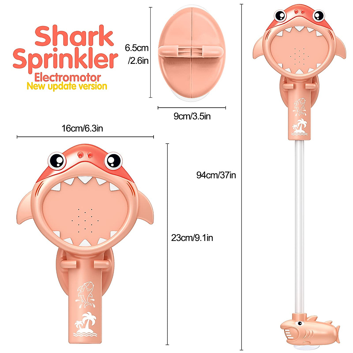 SUNWUKING Toddler Shower Head for Bath - Baby Bath Shower Head Bathtub Toys Baby Sprinkler - Toddler Shower Toys Bath Sprayer - Bath Shower Head for Kids with Suction Cups Shower Stent