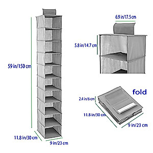RAUYIVANY Hat Rack Closet Organizer for Caps - 10 Hanging Hat Organizers - Easy Hat Holder and Baseball Cap Organizer - Hat Organizer to Protect Your Hat