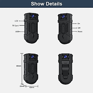 OVEHEL Mini Body Camera 64GB Spy Nanny Cam HD 1080P Hidden Body Camera with Night Vision 6H Auto overwrite 1200mAh(No Wi-Fi)