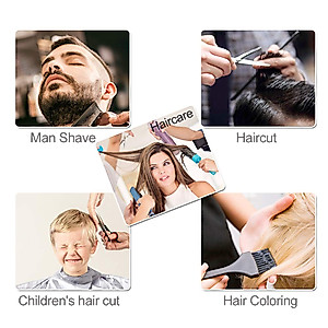 EFLY Hair cutting cape barber Cape umbrella for men women, haircut Salon Capes for hair stylist, Beard Shaving Waterproof Hairdressing Kit Accessories for Adult Kids (silver)