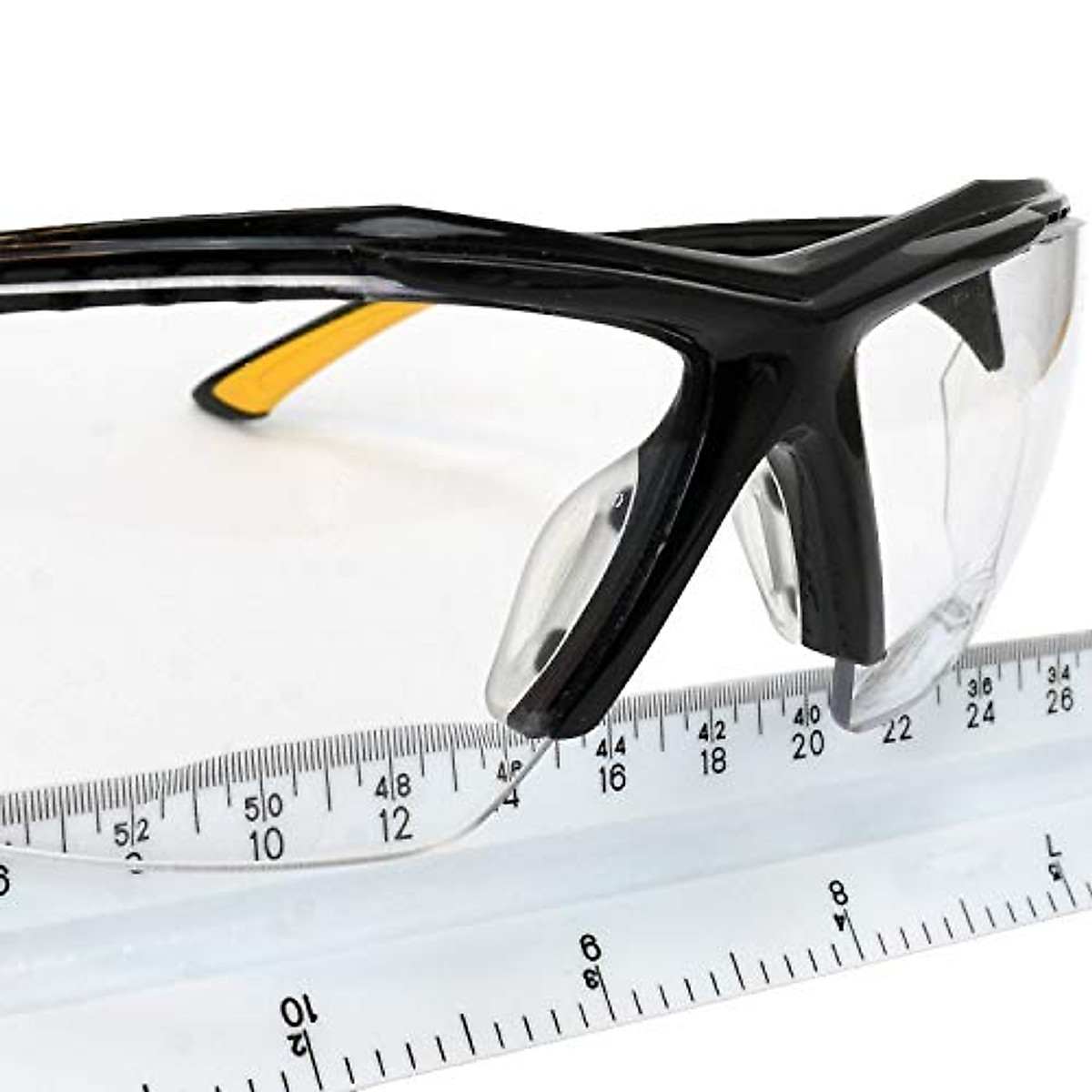DEWALT DPG106 Spector In-Viz Bifocal Safety Glass - Black/Yellow Frame - Clear Lens - 2.5 Diopter, DPG106-125D