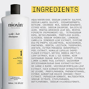 Nioxin Scalp + Hair Thickening System 1 Shampoo, For Natural Hair with Light Thinning, 16.9 fl oz (Packaging May Vary)