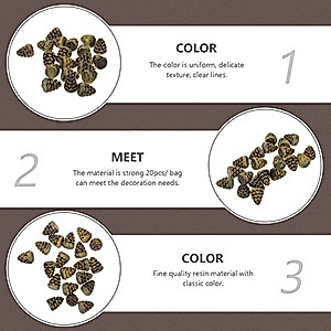 Garneck Home Decor 20Pcs Christmas Mini Pine Cones Ornaments Resin Miniatures Pine Cones Figurine DIY Snow Globe Fillers for Christmas Decorations Fall Decor