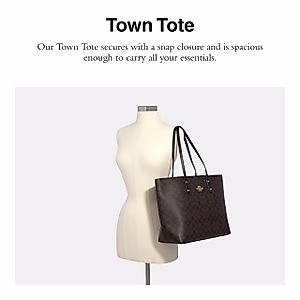 COACH Town Tote, Brown Black