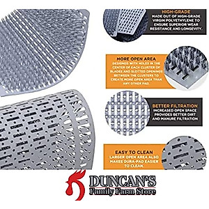 Duncan's Chicken Nesting Pads (6 PACK) - Dura-Pad Poultry Mats for Bedding and Laying Eggs - Chickens, Ducks, and Hens - Washable Reusable Box Liners with Air Circulation and Waste Filtering