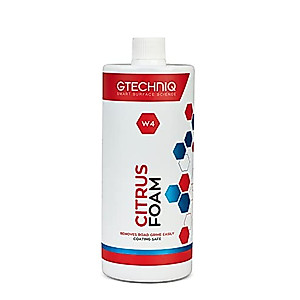 Gtechniq - W4 Citrus Foam - High Content Foaming Agent, Removes Dirt and Road Grime, Non-Caustic Formula, Maximum Gloss Retention Snow Foam (1 Liter)