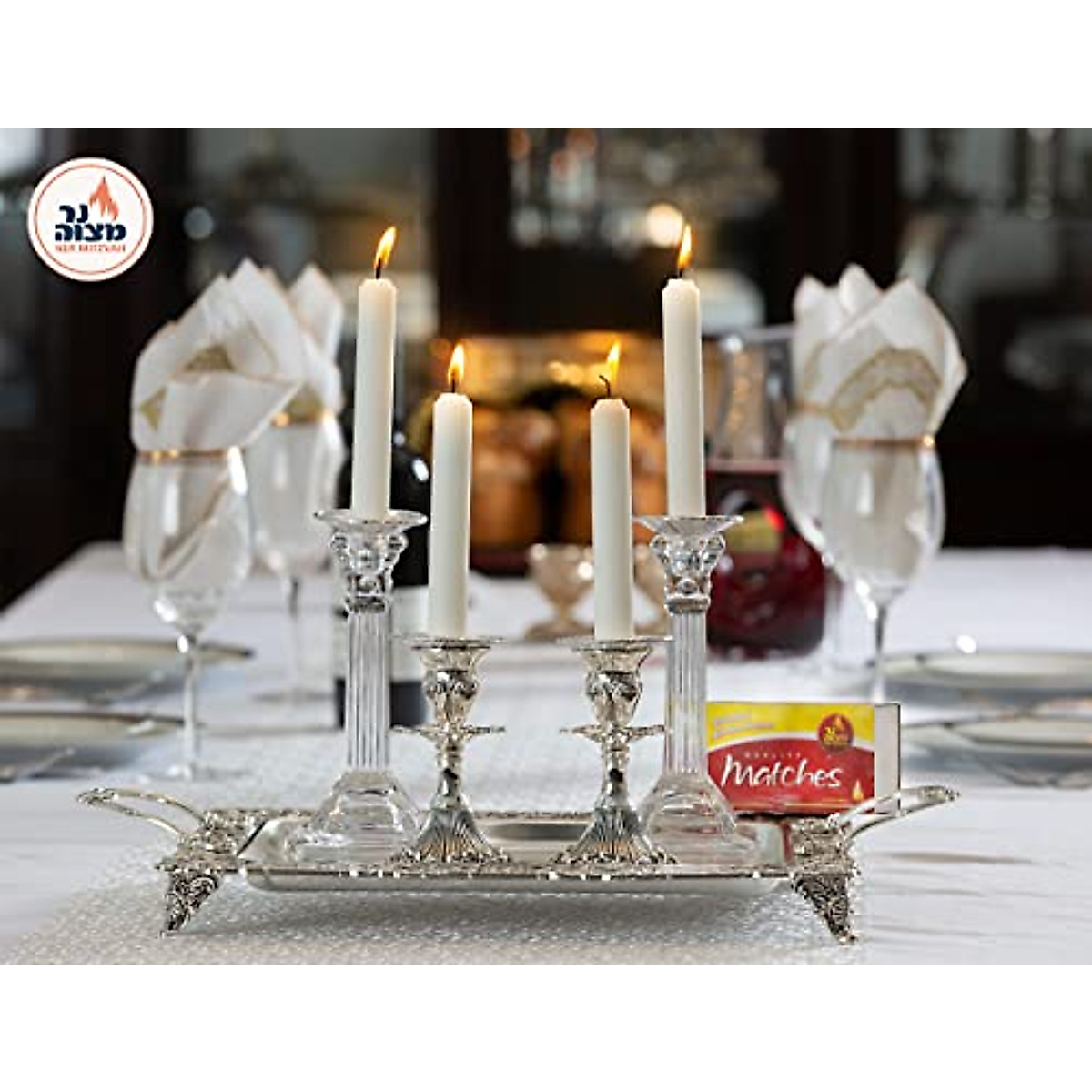 Ner Mitzvah Classic White – 4 Inch Candles - 72 Bulk Pack - for Shabbat Candles, Dinner Tables, Restaurants, Ceremonies and Emergency - 3 Hour Burn Time