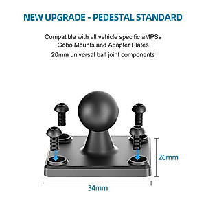 OHLPRO Heavy Duty Drill Base Tablet Holder Car Mount Dashboard for iPad/iPad Mini Samsung Galaxy (All 7" - 11.5") Tablets, ipad Mount for Desks,Cars, Great for Wall, Truck, Commercial Vehicles Dash