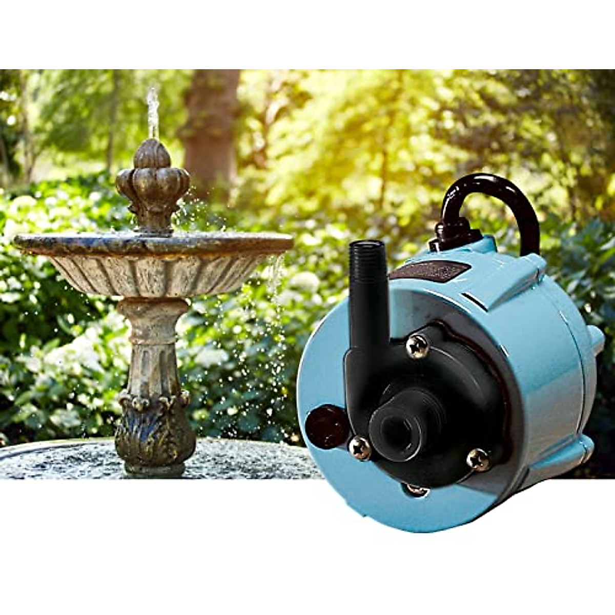 Little Giant 501203 205 GPH 115-Volt Manual Oil Filled Submersible or In-line Aluminum Direct Drive Pump, Blue, 1-42