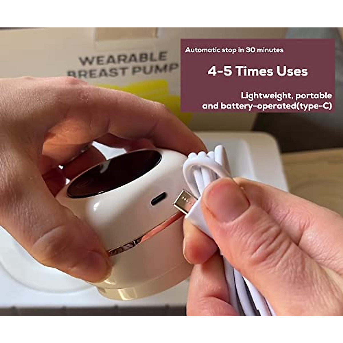 Wearable Breast Pump︱FDA Registered︱Safe, Efficient, and Comfortable︱Hands Free Breast Pump with 3 Modes & 9 Levels︱19/22mm Flange Insert︱2Pcs…