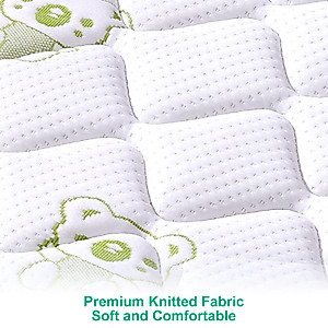 Letmxiu Premium Crib & Toddler Mattress, 100% Knitted Fabric, Premium Fleece Surface-Hypoallergenic, Soft Breathable, 5" Thick-Firm and Optimal Support, Non-Toxic Crib Mattress for Crib & Toddler Bed