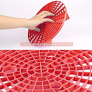 Amiss 2 Pack Car Wash Bucket, Automotive Wash Tool and Detail Kits, Scratch Prevention Bucket Tool, Car Interior Exterior Accessories, Fits 10.2 Inch - Red