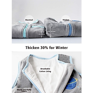 Sincere ililmmoe Baby Sleep Sack Spring Autumn Warm Infant Walking Sleeping Bag with Legs Wearable Blankets Pajamas 6months-4Years Thicken Gray/M