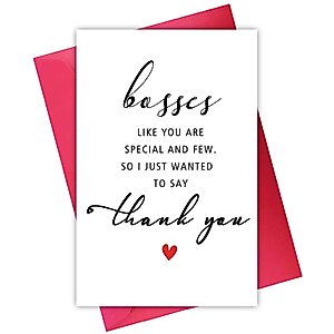 Unique Boss Thank You Card from Employee Staff Coworkers, Lovely Bosses Day Cards from Group, Funny Thank You Card Gifts for Boss Leader Chief, Boss Appreciation Card Gifts for Him Her Women Men