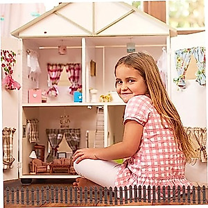 Simulation Fence Imitation Mini Fence gate Mini Corral Fence Horse Wood Fence Miniature Farm Fence Miniature Fence Model Fence Decor Corral Fencing playset Wooden Panel Outdoor