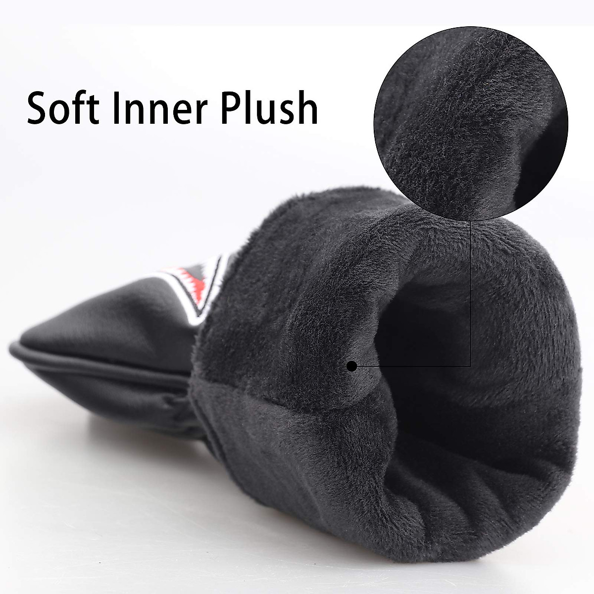 Craftsman Golf Shark Black and Red Fairway Wood Headcover Cover Protector (Wood Cover)