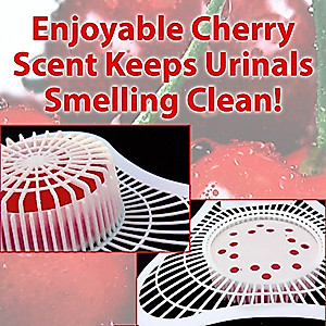 Long Lasting Urinal Screen and Deodorizer with Non-Para Block 12 Pk. Universal-Fit, Cherry-Scent Cake Releases Cleaning Agents To Remove Odor. Durable Mat Limits Janitorial Cleaning & Supply Needs