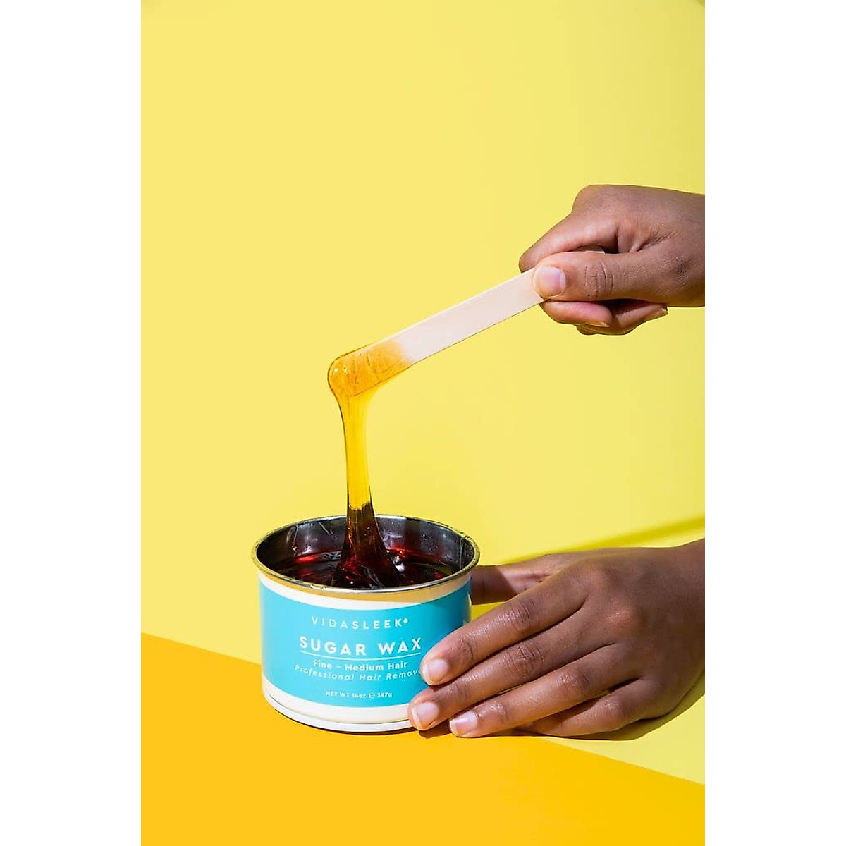 Full Body Hair Removal Sugar Wax For Fine to Medium Hairs - All Natural - Professional Size 14 oz. Tin