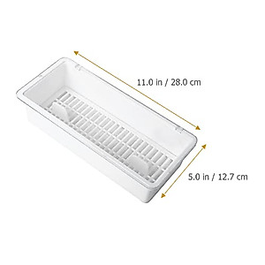 UPKOCH 5pcs box Metal and Flatware Drawer Tray Drying Holder Drainage Cutter Lid Plastic Cover Case Utensil Fork Storage Cutlery for Container Dish Silverware Spoon Home Basket Kitchen