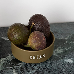 Design Letters Porcelain Snack Bowl 10 Oz | Ceramic Bowl | Bowls for Pasta, Cereal, Popcorn | Deep Soup Bowl for Kitchen, Dinner | Christmas Decorative Bowl | Microwave & Dishwasher Safe